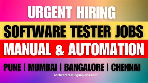 Software Testing Jobs Vacancy Quality Assurance Jobs Manual Testing