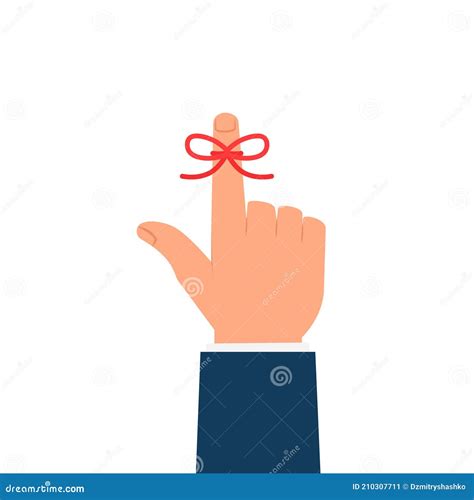 Dont Forget Finger String Icon Clipart Image Cartoon Vector