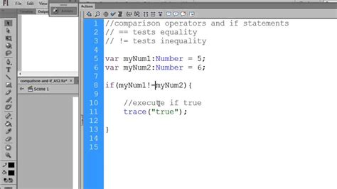 flash cs6 actionscript for beginners if statements youtube