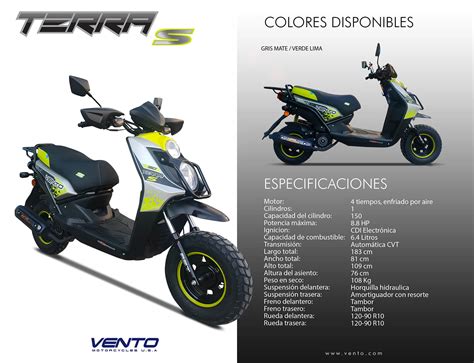 Terra 150 S Vento Motorcycles U S A