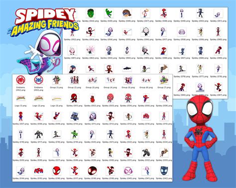 Spidey And His Amazing Friends Clipart PNG Spidey Superhero Etsy