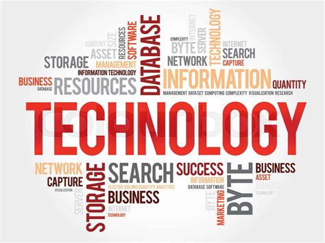 Technology Word Cloud Business Concept Stock Vector Colourbox