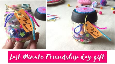 Diy Gift Ideas Cute Jar Gift Last Minute Friendship Day Gift