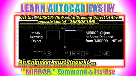 mirror command ll how to use mirror command in autocad ll how to mirror objects in autocad