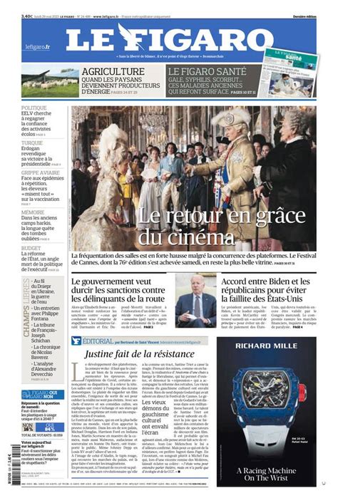 Le Figaro édition numérique du 29 mai 2023