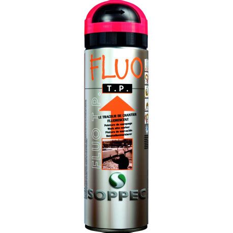 Aérosol peinture rouge fluo pour travaux publics 500 ml SOPPEC S10118