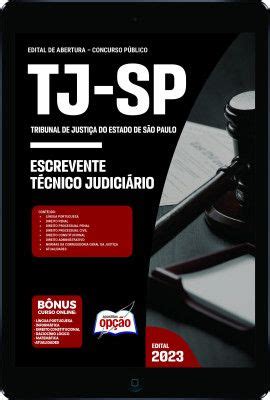 Apostila TJ SP em PDF Escrevente Técnico Judiciário 2023 Curso Online
