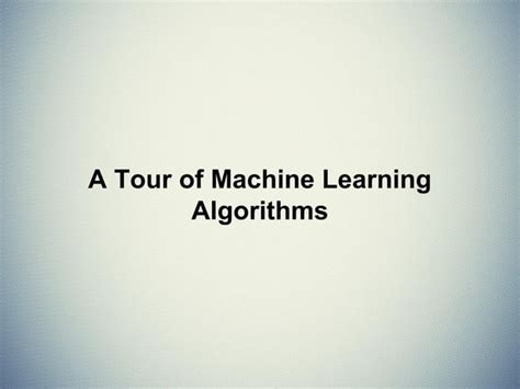 Introduction To Machine Learning With SciKit Learn PPT