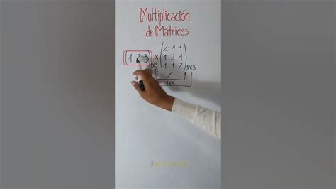 multiplicación de matrices 1x3 y 3x3 tutorial algebralineal shorts youtube