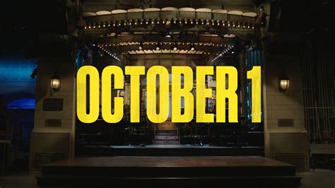 Saturday Night Live Returns October 1 YouTube
