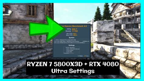 Unigine Heaven Benchmark 4 0 Ultra Setting Ryzen 5800X3D RTX 4080