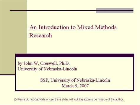 An Introduction To Mixed Methods Research By John
