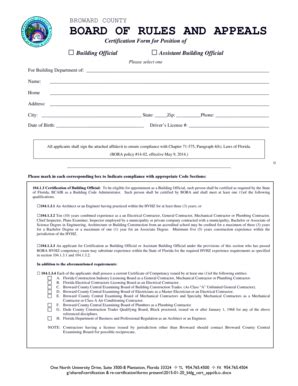 Fillable Online Broward Certification Form For Position Of Broward