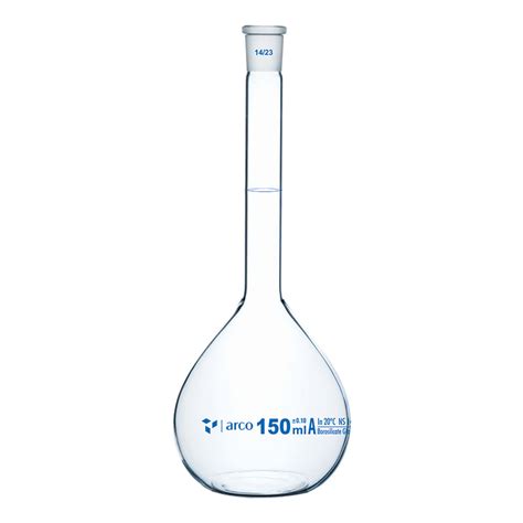 Flask Volumetric Class A With Plastic Stopper 150mL Arihantlab