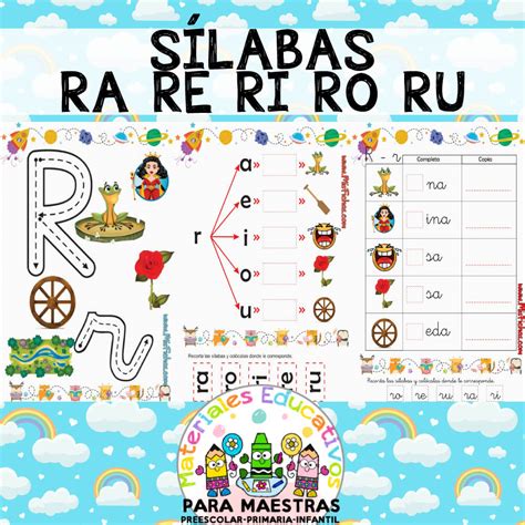 Fichas para Sílabas Ra Re Ri Ro Ru Materiales Educativos GRATUITOS