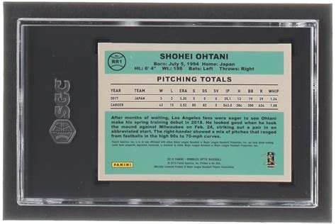 Shohei Ohtani Donruss Optic Rated Rookies Retro Rc Sgc
