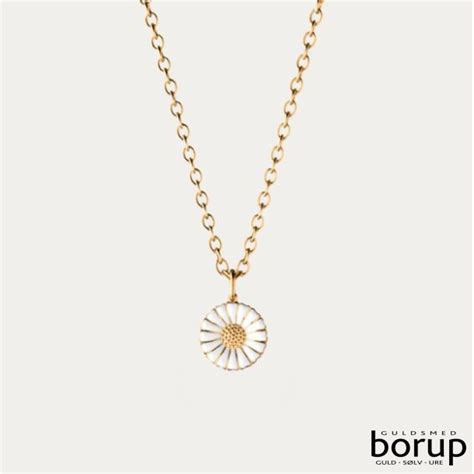 Georg Jensen Daisy Forgyldt Halskæde 18mm 3536214 Georg Jensen