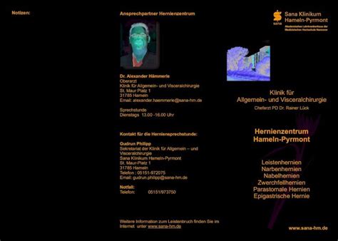 PDF Klinik für Allgemein und Visceralchirurgie Hernie Er tritt