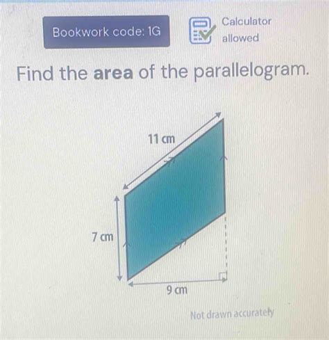 Solved Calculator Bookwork Code G Allowed Find The Area Of The