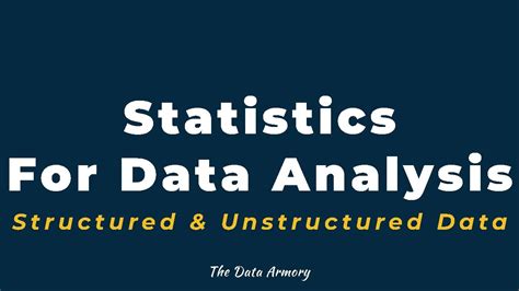 Structured And Unstructured Data Statistics For Data Analysis YouTube
