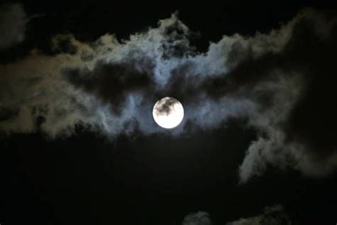Cloudy Night Sky Moon Photos And Premium High Res Pictures Night Sky