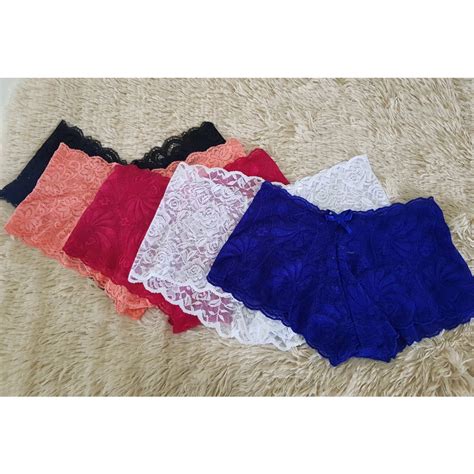 Promoção Kit 10 Caleçon Lingerie Calcinha Renda Revenda Feminino