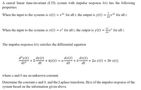 solved a causal linear time invariant lti system with