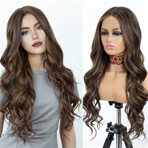 FREEDOM Peluca Sint Tica Con Malla Frontal Para Mujer Pelo Largo