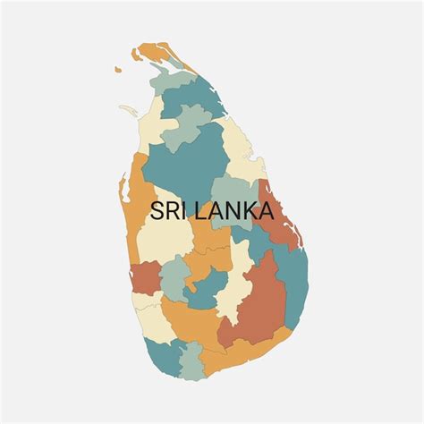 Premium Vector Sri Lanka Vector Map With Administrative Divisions