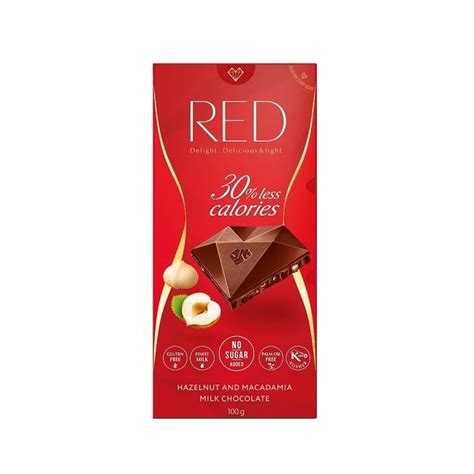 Czekolada Mleczna Z Orzechami 30 Kalorii Mniej 100g RED