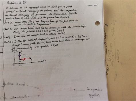 Solved A Volume Of Air Assumed To Be An Ideal Gas Is First Chegg