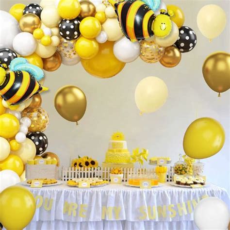 Bee Balloon Garland Arch Bumble Bee Balloons For Summer Balloon
