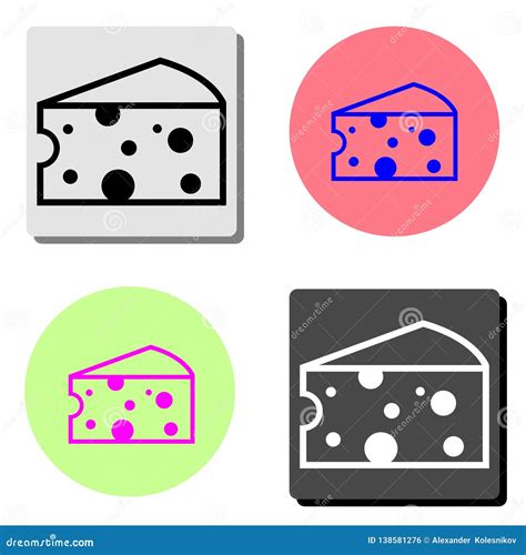 Queso Icono Plano Del Vector Stock De Ilustraci N Ilustraci N De