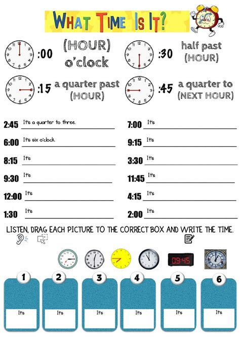 Telling the time interactive exercise for 3º You can do the exercises