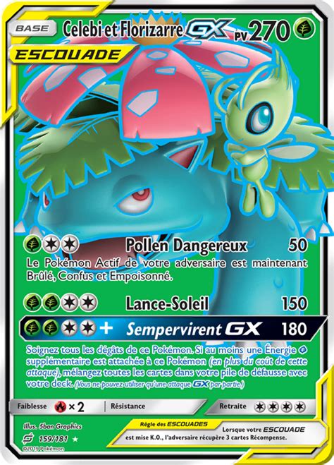 Celebi et Florizarre GX Soleil et Lune Duo de Choc 159 Poképédia