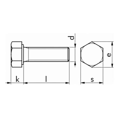 Acheter Vis tête hexagonale acier zingué 8 8 DIN 933 filetage total