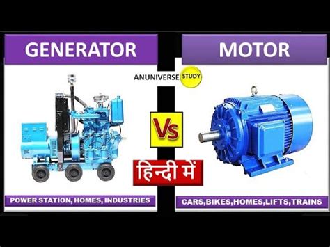 Motor And Generator Difference Youtube