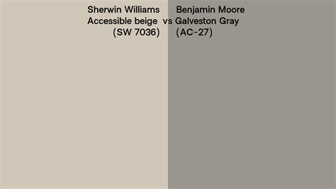 Sherwin Williams Accessible Beige SW 7036 Vs Benjamin Moore Galveston