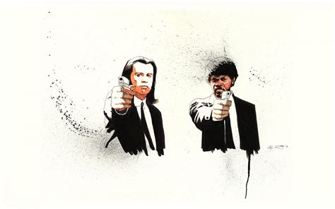 Wallpaper Drawing Illustration Movies Cartoon Pulp Fiction Fan