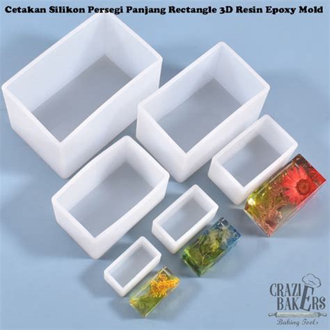 Jual Cetakan Silikon Persegi Panjang Rectangle 3D Resin Epoxy Mold 5