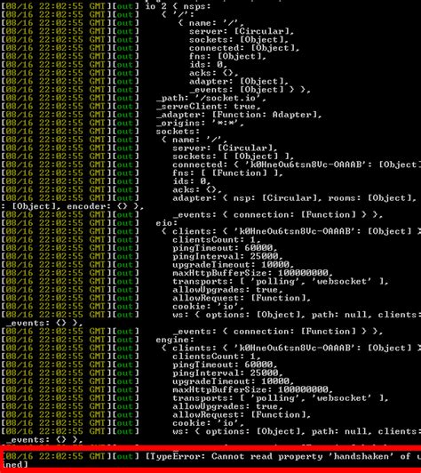 Node Js Socket Io TypeError Cannot Read Property Handshaken Of