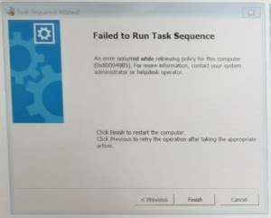 FIX SCCM Task Sequence Error 0x80004005 Failed To Run HTMD Blog