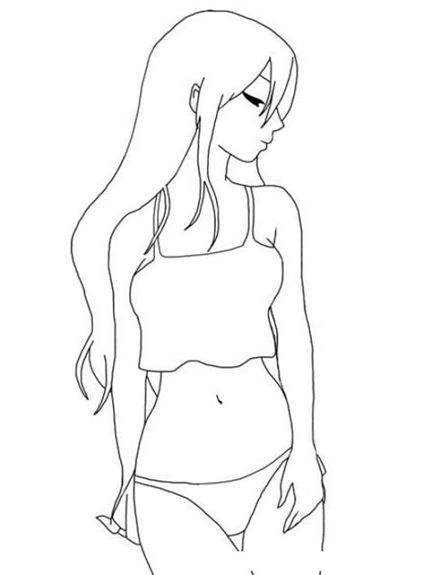 Chica En Ropa Interior Para Pintar Y Colorear COLOREAR DIBUJOS VARIOS