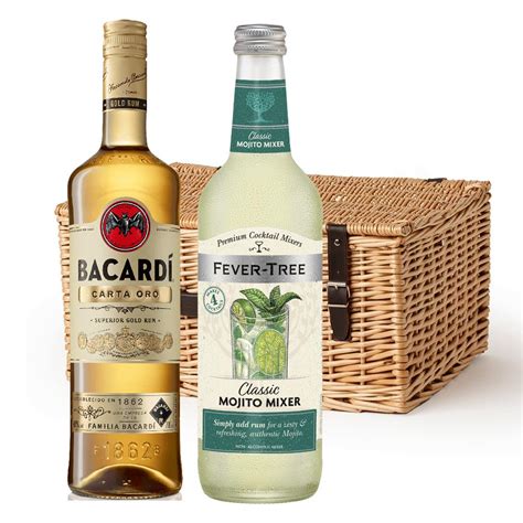 Bacardi Carta Oro Superior Gold Rum Mojito Cocktail Hamper Bottled
