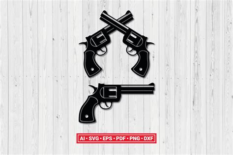 Crossed Pistols Silhouette