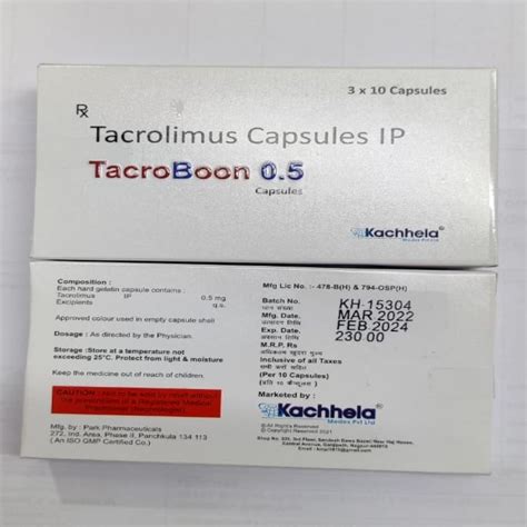 Tacrolimus Tacroboon Mg Capsules At Rs Stripe Pharmaceutical