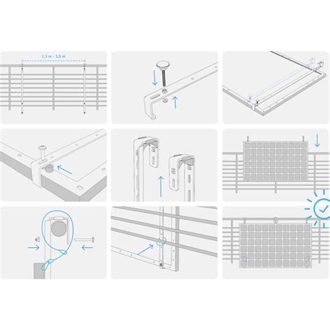 Staffe Da Balcone Con Ringhiera Per Fotovoltaico Plug Play