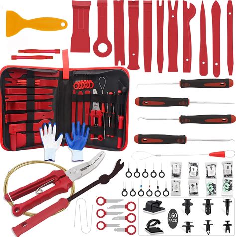 Auto Trim Removal Tool Set Wetado 203Pcs Push Pin Bumper Retainer Clip