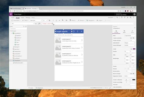 Powerapps créez une application à partir de vos données