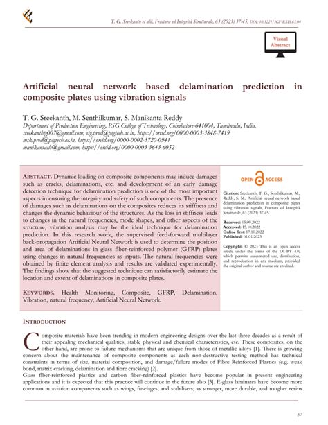 pdf artificial neural network based delamination prediction in composite plates using